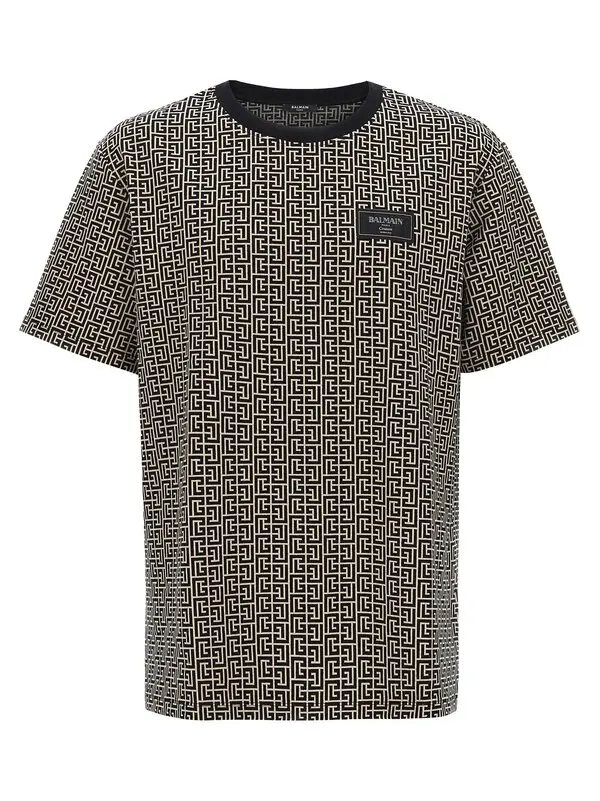Balmain Monogram Couture' T-shirt - Multicolor