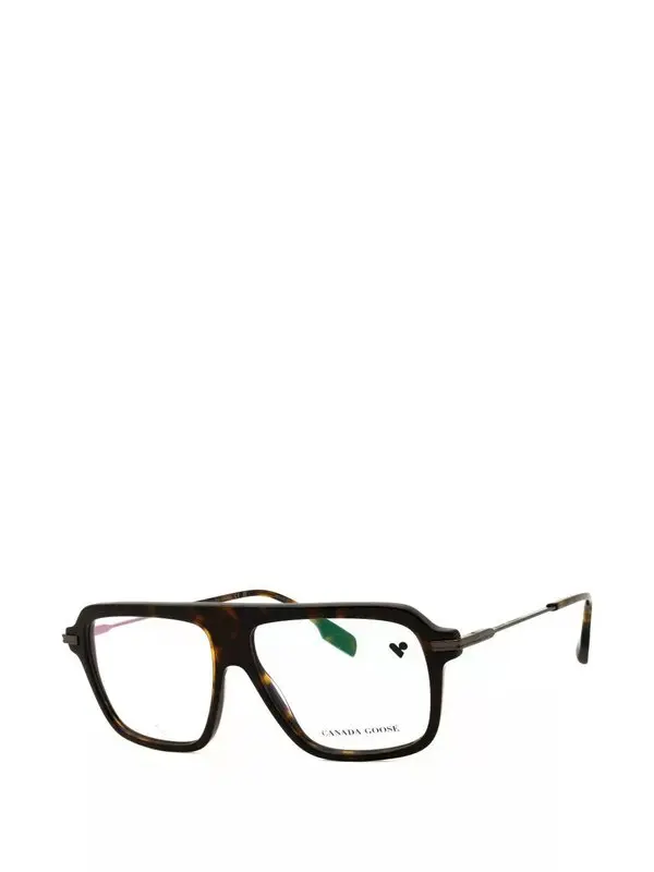 Canada Goose Tortoiseshell-effect Rectangle-frame Glasses