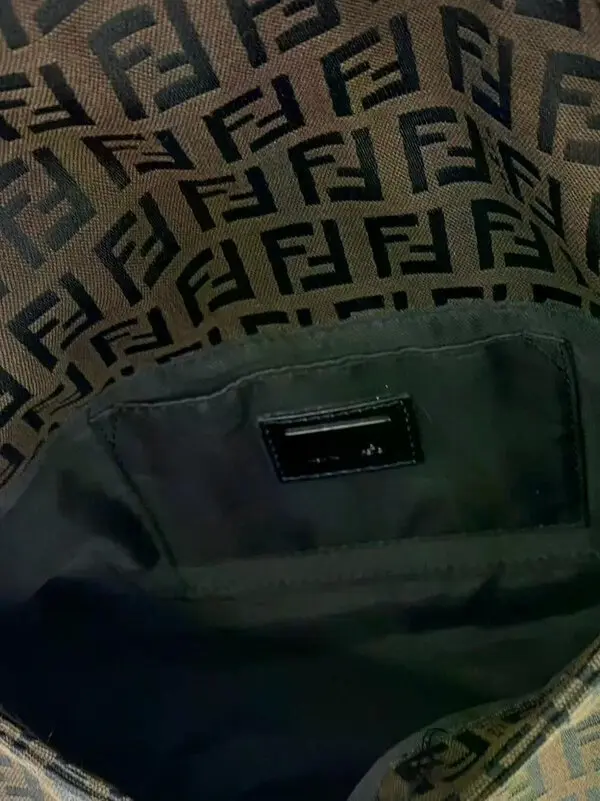 Fendi 2000-2010 Mini Zucchino Canvas Mamma Forever Shoulder Bag