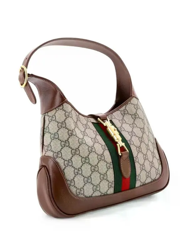 Gucci Jackie 1961 Gg Coated Canvas Small Hobo Bag