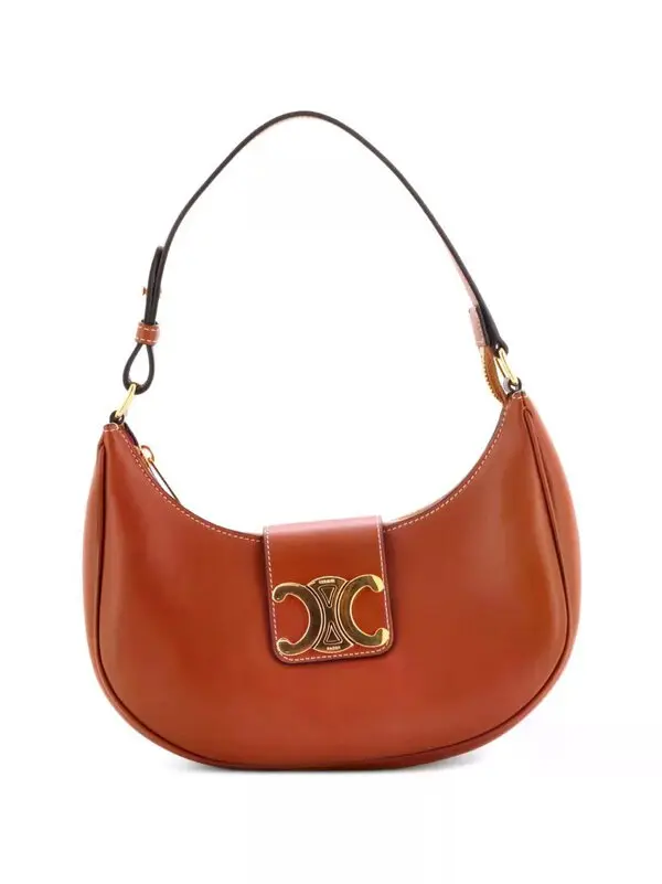 Celine Ava Triomphe Bag Leather Shoulder Bag - Brown