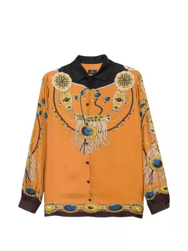 Etro Jewellery-print Silk Shirt