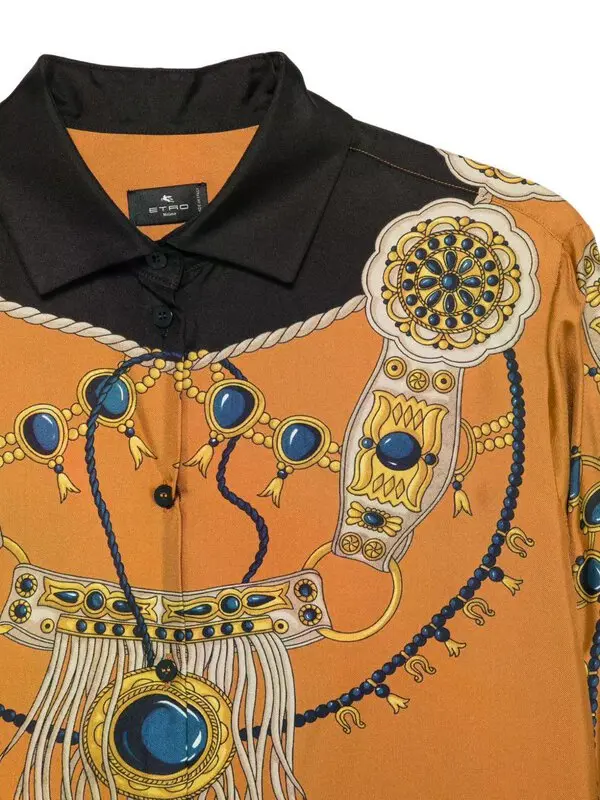 Etro Jewellery-print Silk Shirt