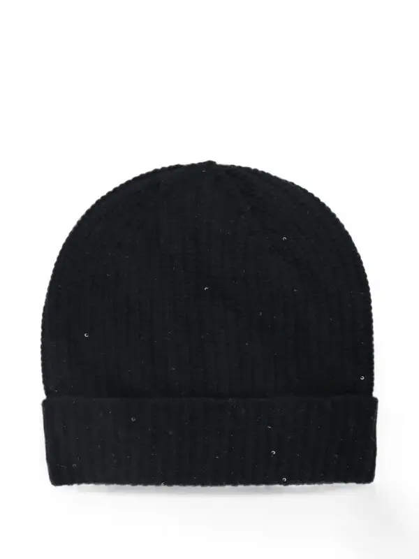 PANICALE Sequin-embellished Ribbed Beanie Hat