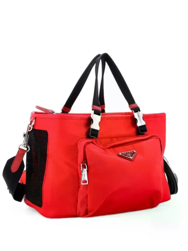 Prada Convertible Pet Carrier Re-nylon With Mesh Satchel