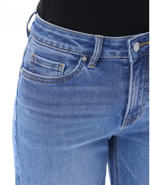 BAYEAS Plus Mid Rise Straight Denim Jeans Stretch Comfortable