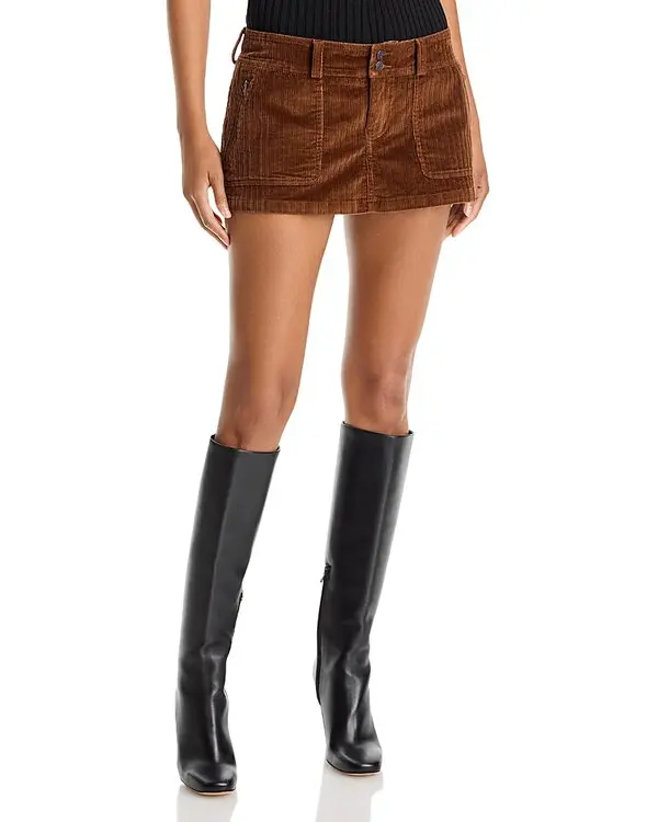 GUIZIO Benny Cotton Stretch Mini Skirt