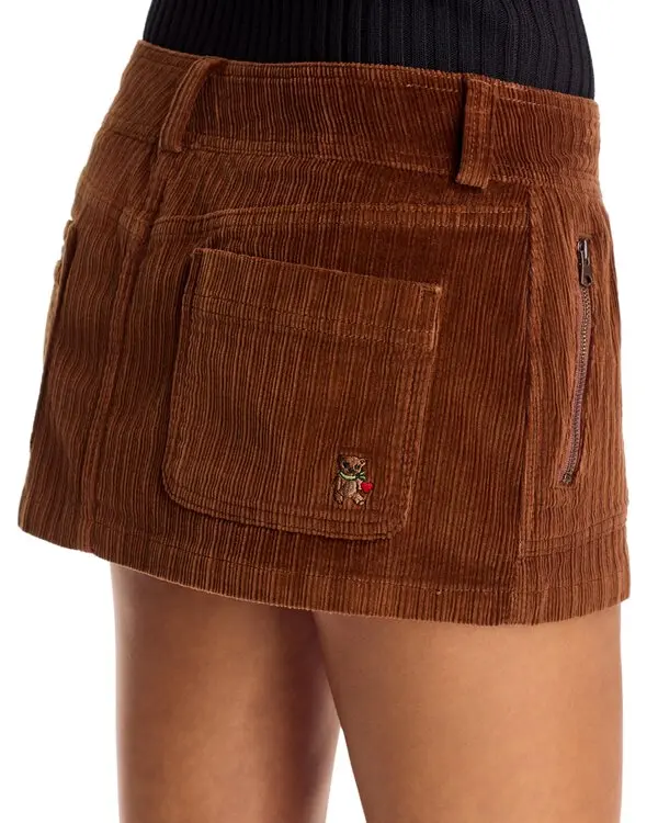 GUIZIO Benny Cotton Stretch Mini Skirt