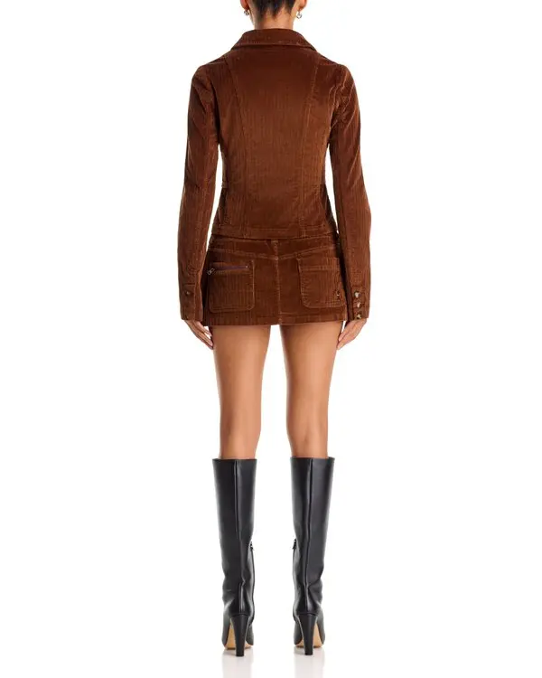 GUIZIO Benny Cotton Stretch Mini Skirt