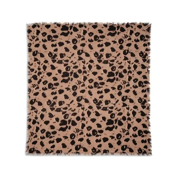 KERRI ROSENTHAL Leopard Print Cashmere Scarf