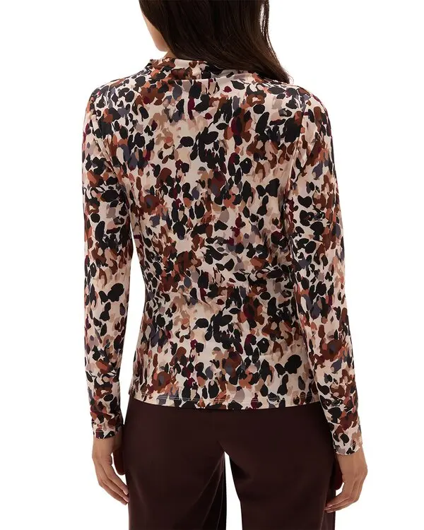 HOBBS LONDON Oriana Printed Ruched Top