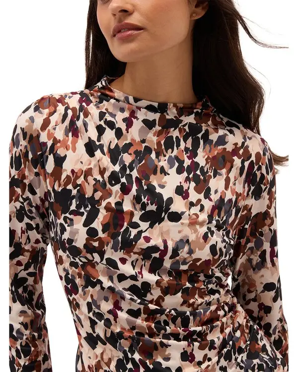 HOBBS LONDON Oriana Printed Ruched Top