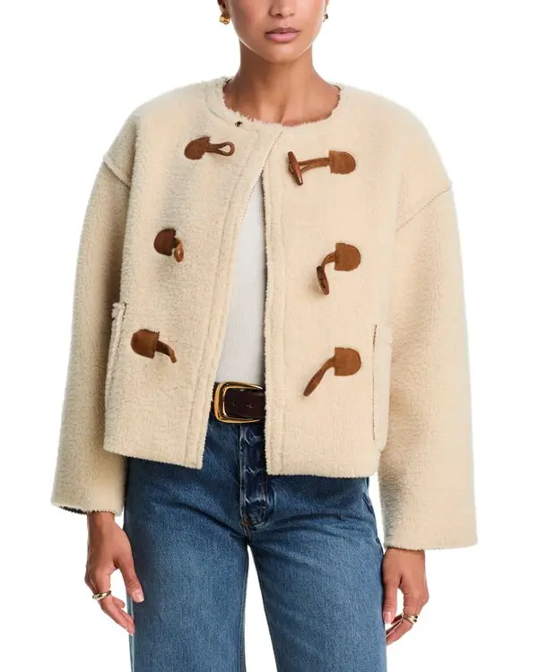 The Great. The Woodside Toggle Teddy Jacket