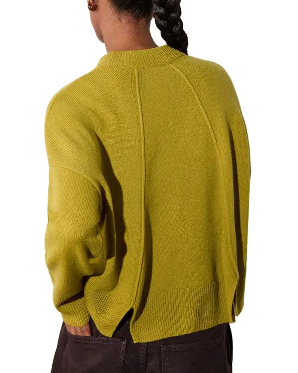 Whistles Wool Seam Detail Crewneck Sweater