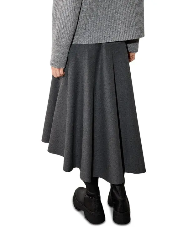 Whistles Draped Asymmetric Midi Skirt