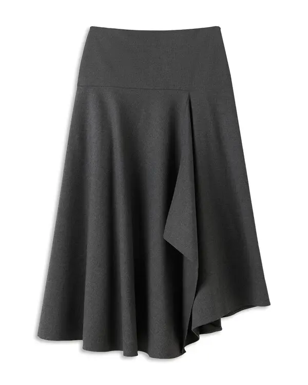 Whistles Draped Asymmetric Midi Skirt