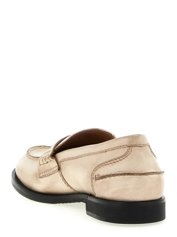 Miu Miu Waxed Leather Loafers