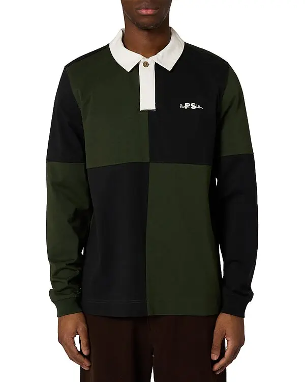 Paul Smith Check Block Cotton Rugby Polo Shirt