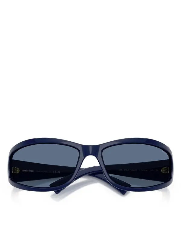 Miu Miu Wraparound Sunglasses, 69mm