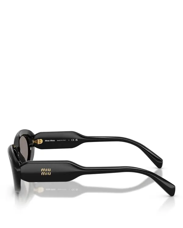 Miu Miu Oval Sunglasses, 53mm - Black