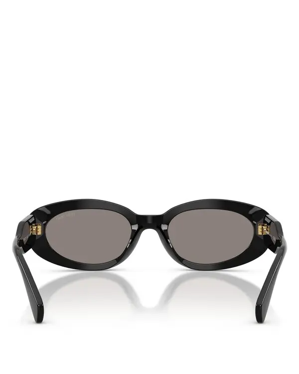 Miu Miu Oval Sunglasses, 53mm - Black