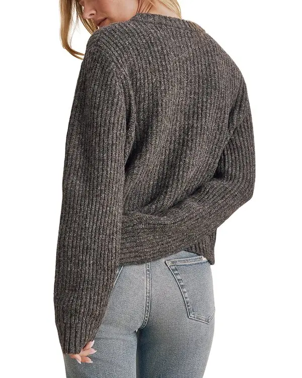 Splendid Selena Satin Tie Cardigan - Lead