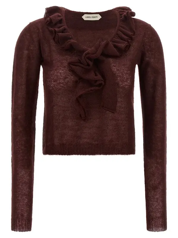Alberta Ferretti Ruffled Sweater