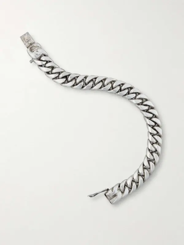 FOUNDWELL Vintage Heavy Curb 1990s Sterling Bracelet