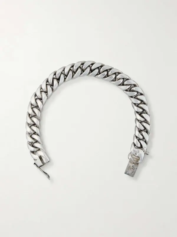 FOUNDWELL Vintage Heavy Curb 1990s Sterling Bracelet