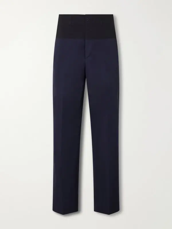 MAISON MARGIELA Insertion Straight-leg Patched Virgin Wool Trousers