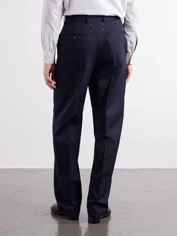MAISON MARGIELA Insertion Straight-leg Patched Virgin Wool Trousers