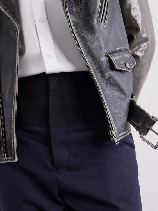 MAISON MARGIELA Insertion Straight-leg Patched Virgin Wool Trousers