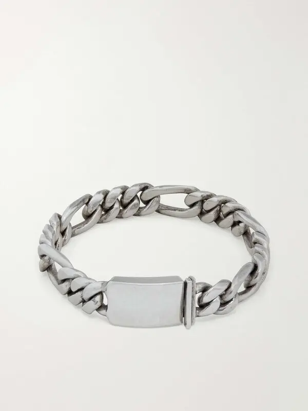 FOUNDWELL Vintage Heavy Figaro Sterling Bracelet - Silver