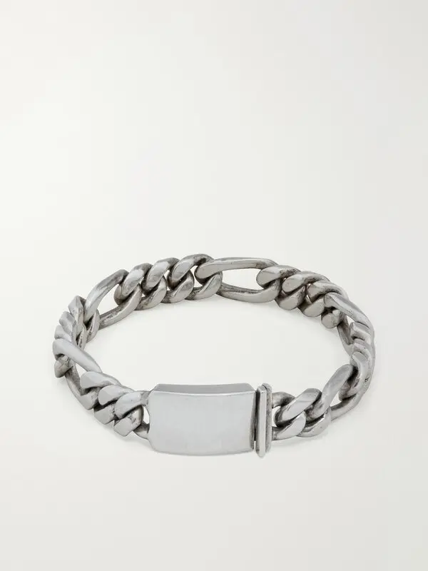 FOUNDWELL Vintage Heavy Figaro Sterling Bracelet - Silver