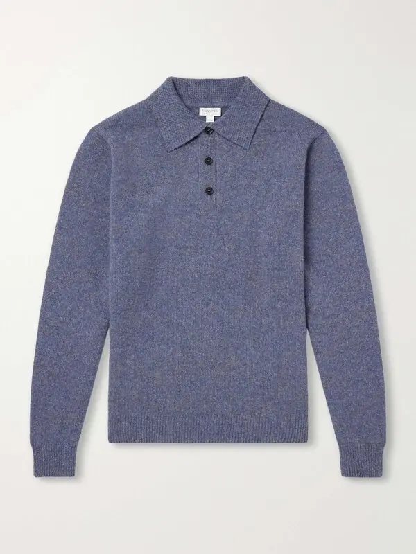 Sunspel Wool Polo Shirt