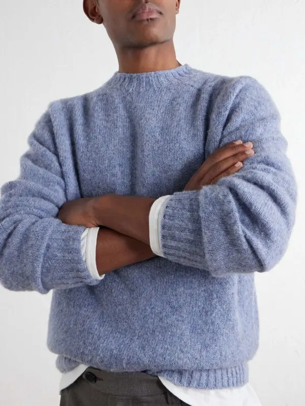 Sunspel Brushed Shetland Wool Sweater