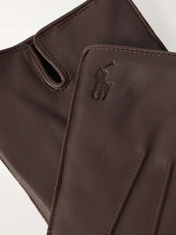Polo Ralph Lauren Logo-debossed Leather Gloves