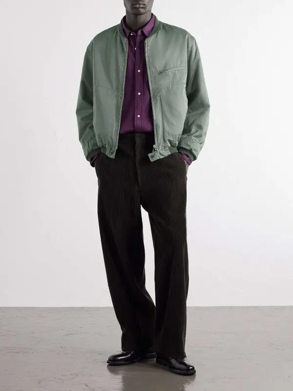 A.PRESSE Silk And Cotton-blend Bomber Jacket