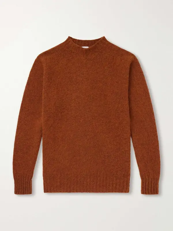 Sunspel Brushed Shetland Wool Sweater