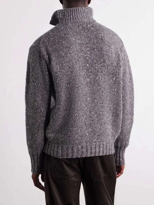 Auralee Wool Half-zip Sweater - Gray