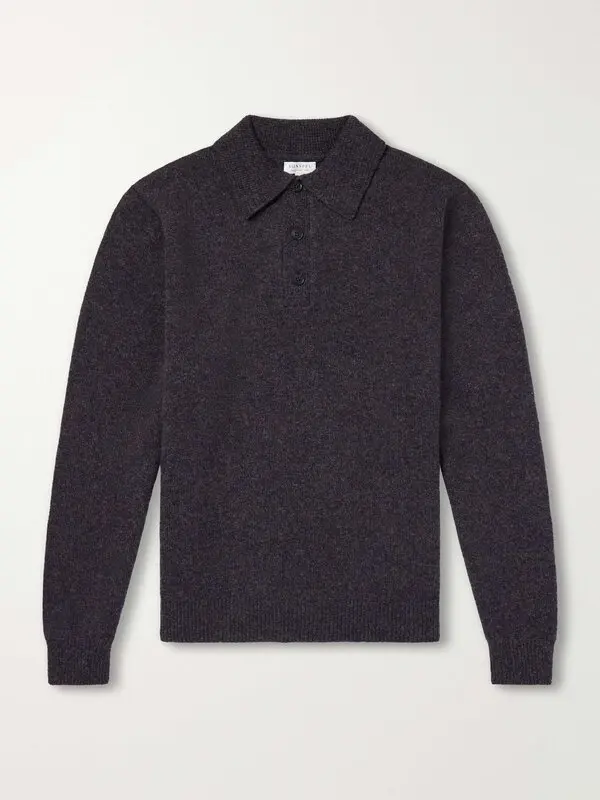 Sunspel Wool Polo Shirt