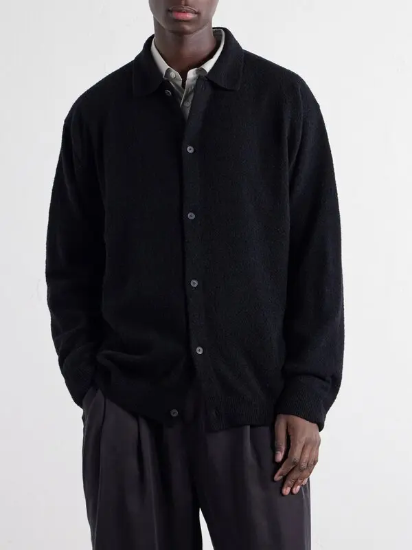 ATON Wool-blend Bouclé Cardigan