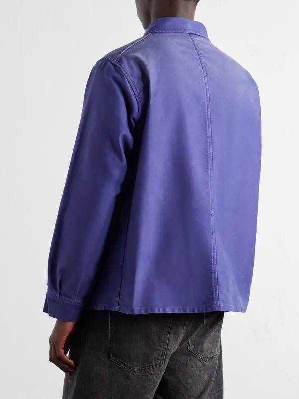 Auralee Garment-dyed Cotton-moleskin Blouson Jacket