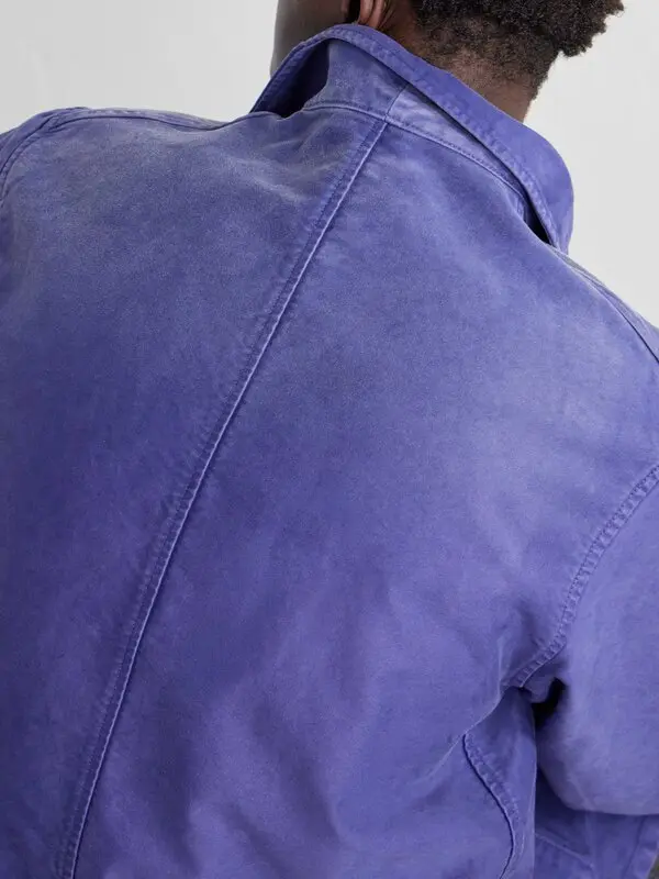 Auralee Garment-dyed Cotton-moleskin Blouson Jacket - Blue