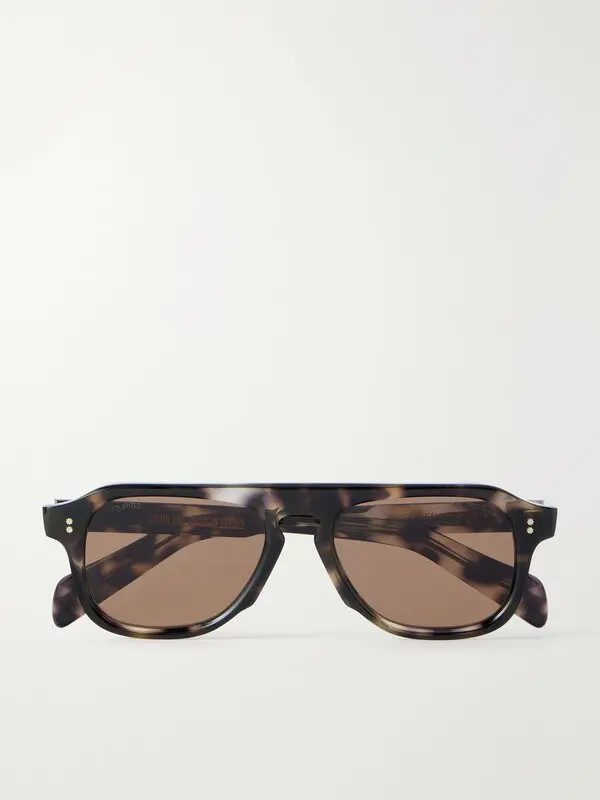 CUTLER AND GROSS Gr14 Aviator-style Acetate Sunglasses - Tortoiseshell