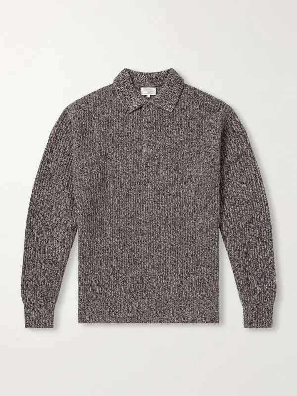 Hartford Marl Wool And Cashmere-blend Polo Shirt