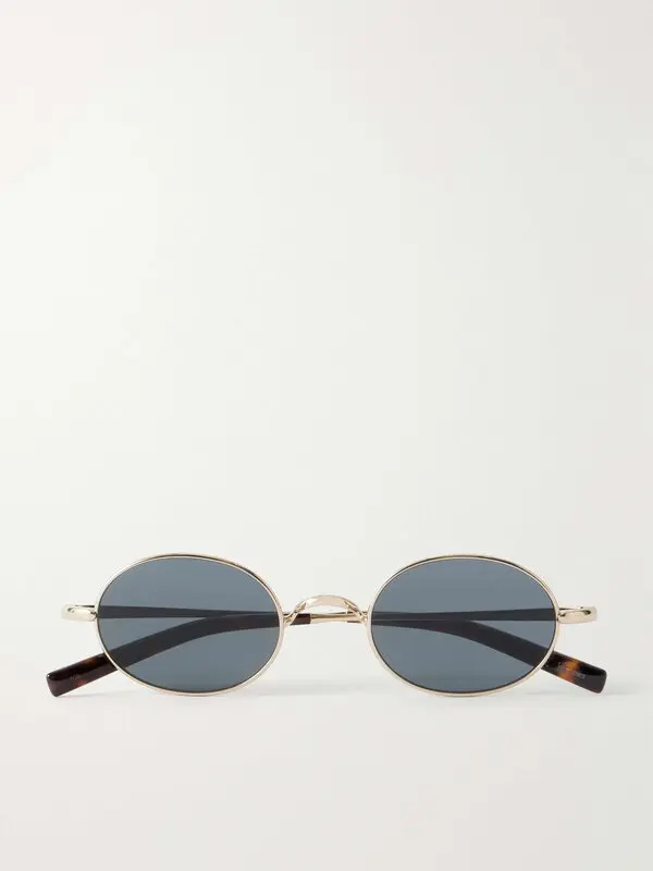 Saint Laurent Sl 948 Round-frame -tone Titanium And Acetate Sunglasses