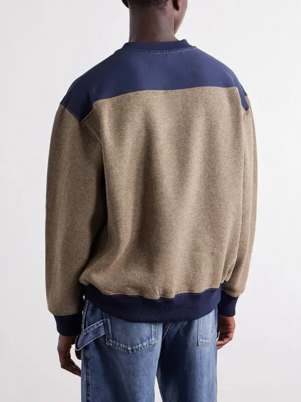 JW Anderson Logo-embroidered Wool-blend Jersey Sweatshirt - Brown