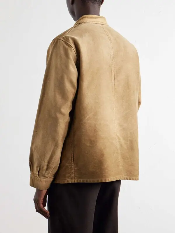 Auralee Garment-dyed Cotton-moleskin Blouson Jacket
