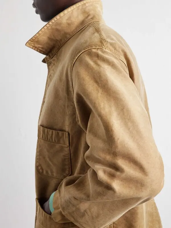 Auralee Garment-dyed Cotton-moleskin Blouson Jacket